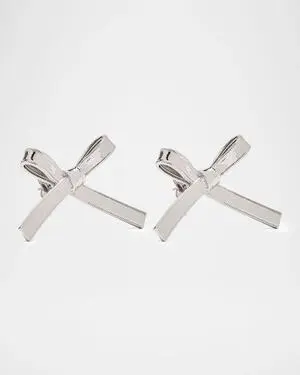 Marc Jacobs The Lingerie Bow Earrings - Silver
