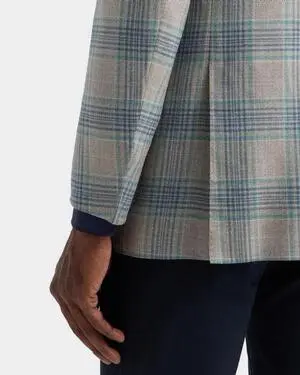 Kiton Apos;s Cashmere Plaid Single-breasted Sport Coat - Medium Gre