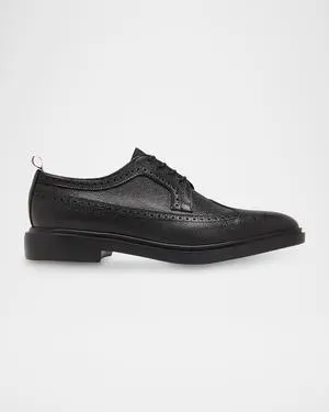 Thom Browne Apos;s Classic Long Wing Brogue Shoes - Black