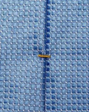 Eton Apos;s Geometric Silk Satin Tie - Blue