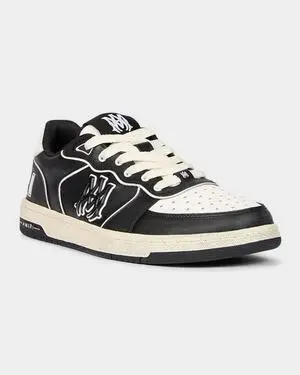 Amiri Apos;s Newport Two-tone Leather Low-top Sneakers - Black