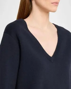 Vince Double-face Cashmere V-neck Sweater - Eclipse