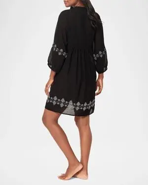 Miraclesuit Embroidered Mini Dress Coverup