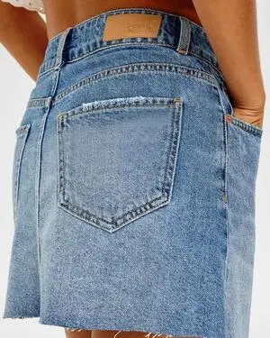 Rails Huntington Denim Wrap Skirt - Windsurf