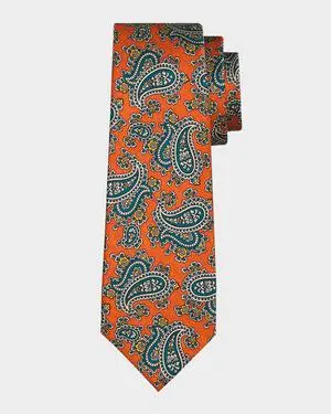Kiton Apos;s Silk Paisley 7-fold Tie - Multi
