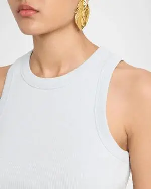 Veronica Beard Jordyn Cropped Tank Top