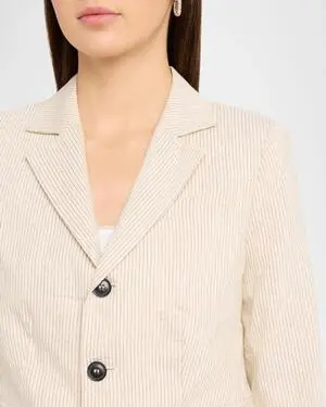 FRAME The Striped Smart Blazer
