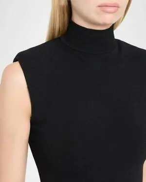 TOCCIN Diala Sleeveless Mock-neck Knit Top