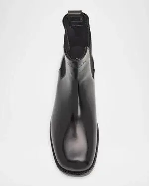 Balenciaga Apos;s Comfy Leather Chelsea Boots - Black