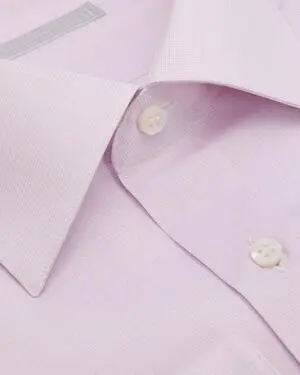 Stefano Ricci Apos;s Cotton Micro-check Dress Shirt - Light Pink