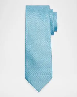 Stefano Ricci Apos;s Floral Grid Silk Tie - Medium Gre
