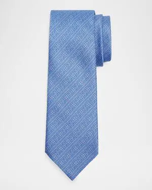 Stefano Ricci Apos;s Paisley Stripe Silk Tie - Light Blue