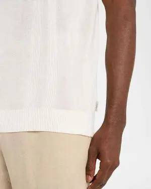 Onia Rib-knit Polo Shirt - Ivory