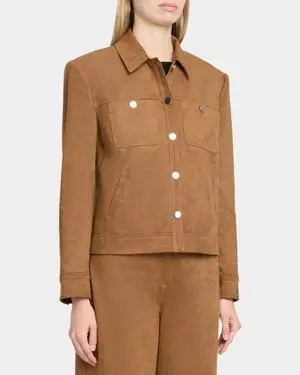 TOCCIN Isalya Boxy Button-front Jacket - Cedar