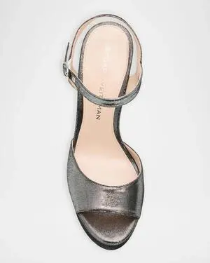 STUART WEITZMAN 125mm Reade Leather Noir Platform Sandals
