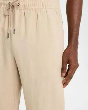 Onia Air Linen-blend Drawstring Pants - Dune