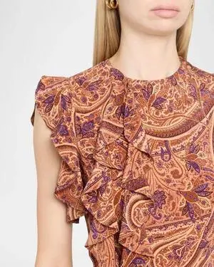 Ulla Johnson Ameline Sleeveless Silk Maxi Dress - Rosette