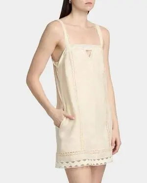 Simkhai Jasmine Linen Lace Minidress