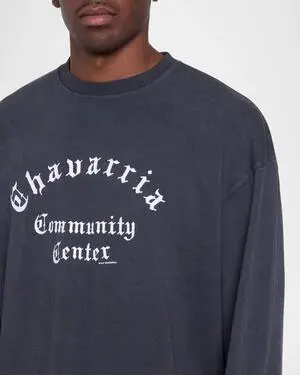 WILLY CHAVARRIA Apos;s Community Center Long-sleeve T-shirt - Black