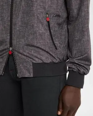 Kiton Apos;s Scratch-print Full-zip Blouson - Multi