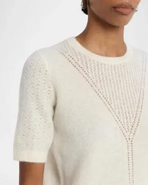 Maria Mcmanus Honeycomb Alpaca-knit T-shirt Sweater