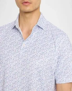 Peter Millar Apos;s Oyster Roast Summer Comfort Performance Jersey Polo - White