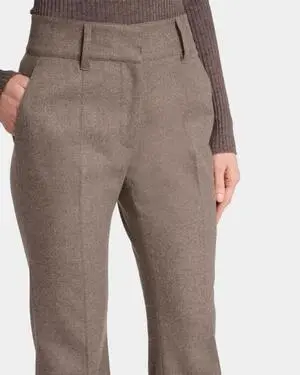 Gabriela Hearst Rhein Wool-cashmere Flannel Flare Pants