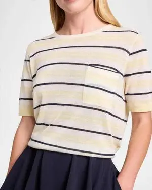 TWP Striped Cashmere T-shirt