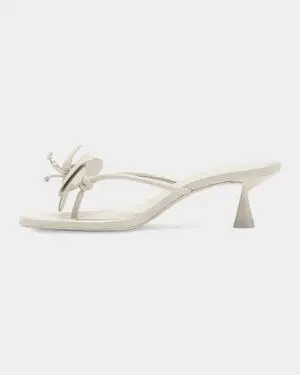 Cult Gaia 50mm Addison Leather Thong Sandals