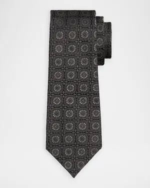 Kiton Apos;s Silk Floral Jacquard 7-fold Tie - Multi