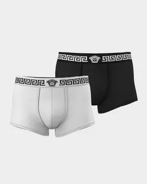 Versace Apos;s Medusa La Greca 2-pack Trunk Briefs - White