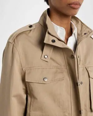 Brunello Cucinelli Techno Cotton Linen Utility Jacket