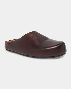 Marni Apos;s Fussbett Sabot Clogs - Maroon