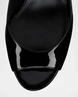 CHRISTIAN LOUBOUTIN 60mm Sofia Z Patent Leather Slingback Pumps - Black
