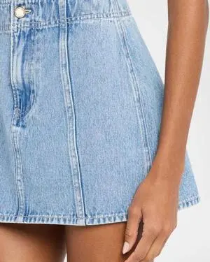 Veronica Beard Marquita A-line Denim Mini Skirt