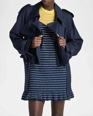 JW Anderson Cotton Crop Trench Jacket