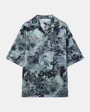 Off-White Land & Sky Printed Camp Shirt
