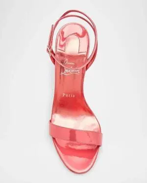 CHRISTIAN LOUBOUTIN 100mm Miss Z Patent Leather Ankle-strap Sandals