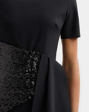 Chiara Boni La Petite Robe Sedva Sequin-embellished Sheath Midi Dress