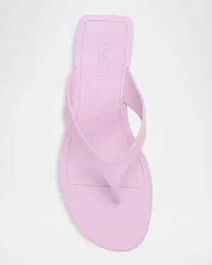 Gucci 35mm Vittoria Rubber Thong Sandals - Pink