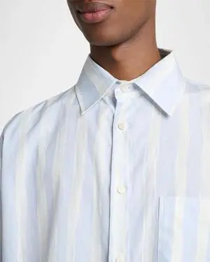 Jacquemus Apos;s Candy Stripe Relaxed Cotton Button-down Shirt - Light/past