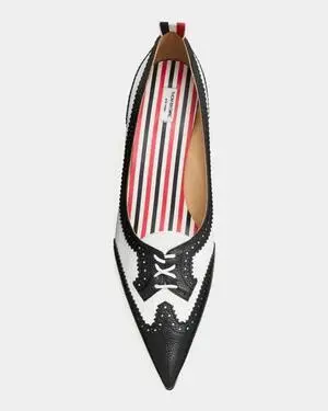 Thom Browne 50mm Wingtip Leather Pumps - Open Misce