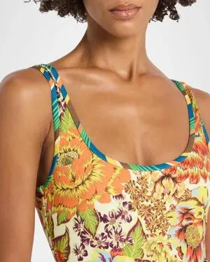 ALEMAIS Charlie Floral Belted One-piece Swimsuit