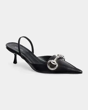Gucci Boulevard 55mm Leather Slingback Pumps
