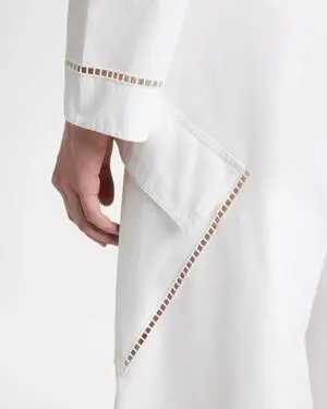 Alaïa Lace-inset Cotton Shirt