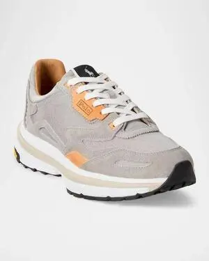 Polo Ralph Lauren Apos;s Modern Trainer 200 Suede-paneled Sneakers
