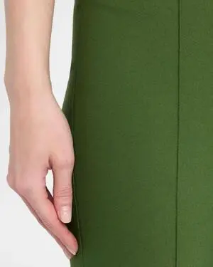 Vince Cropped Flare-leg Pintuck Pants - Herb