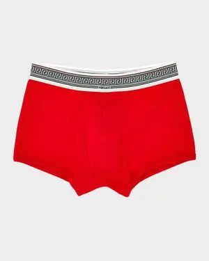 Versace Apos;s Greca-waistband Boxer Briefs - Bright Red