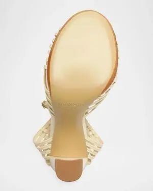 ALEXANDRE BIRMAN 90mm Lilian Woven Leather Sandals