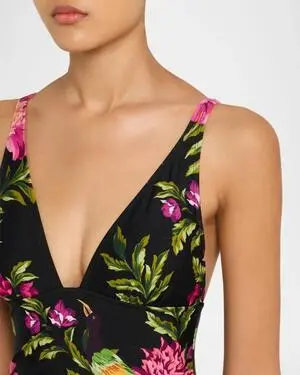 Kobi Halperin Cornelia Floral One-piece Swimsuit - Black Mult